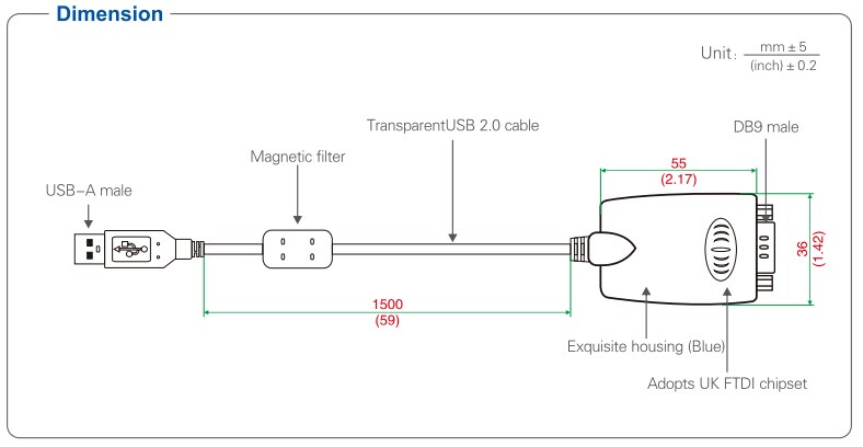 UT-880 USB to RS-232 Converter USB V2.0 - UOTEK